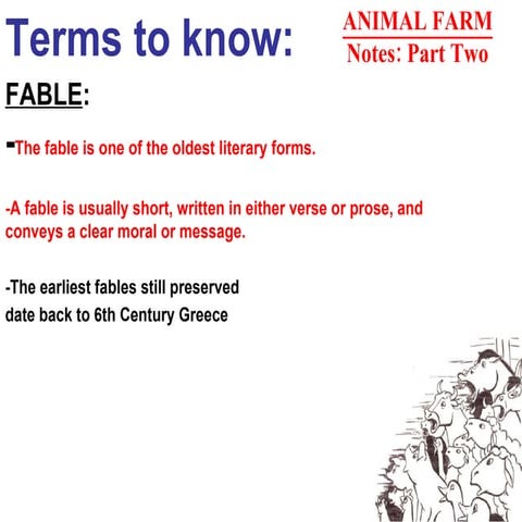 Animal farm lit terms | PPT