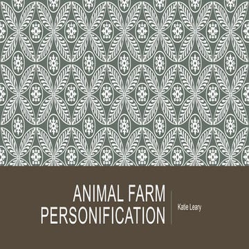 Animal farm personification English 2014 | PPTX