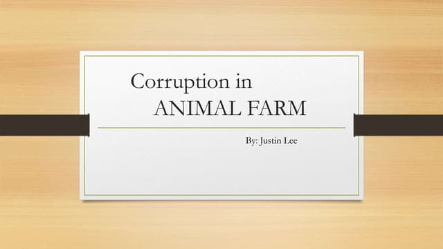 Animal Farm Powerpoint | PPT