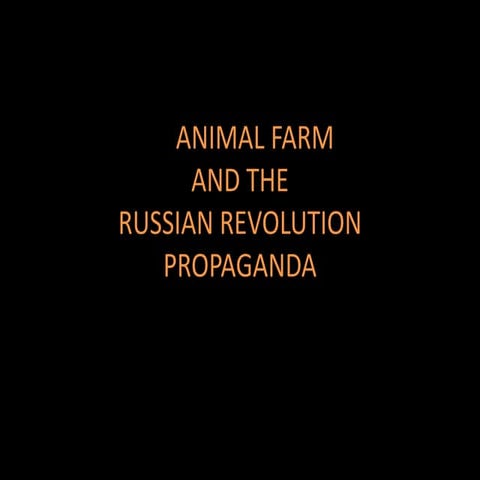 Animal farm propaganda | PPTX