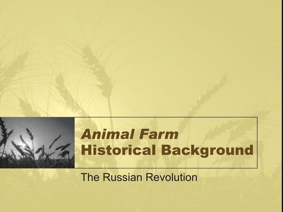 Animal Farm Powerpoint | PPT