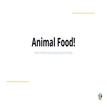 Food habits of animals | PPTX