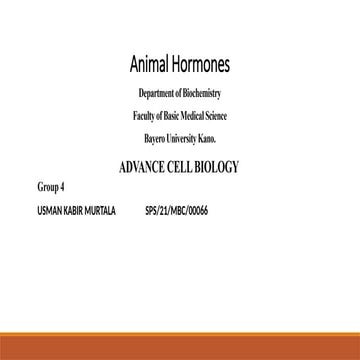 The presentation on animal hormones and their types | PPTX