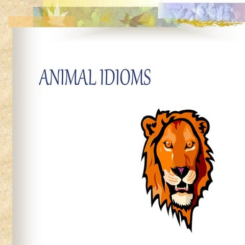 Animal idioms 1 | PPTX