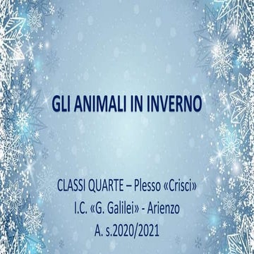 Gli animali in inverno | PPT
