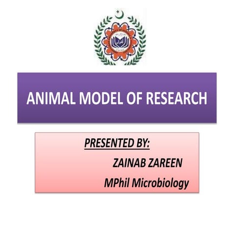 Animal model of research by zareen | PPTX