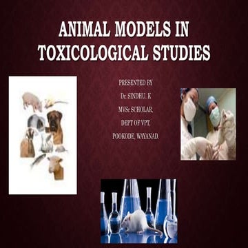 Animal models in toxicological studies | PPTX