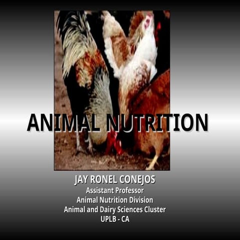 ANIMAL Production in NUTRITION..... .ppt