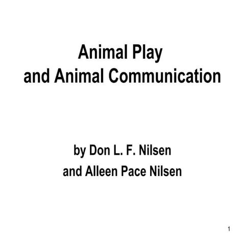 Animal Play and Animal Communication | PPT | Cats | Pets