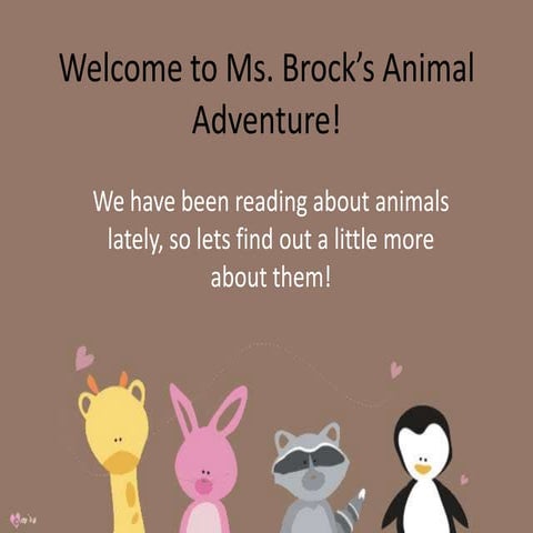 Amazing Animals Grade 1 | PPTX