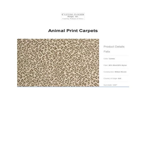 Animal print carpet wall to wall | DOCX