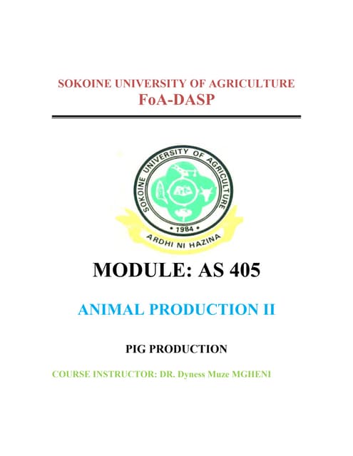 Breeding management - Swine | PPTX