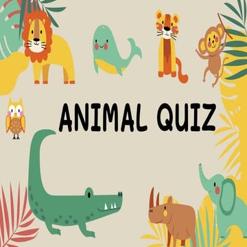 Animal quiz | PPTX