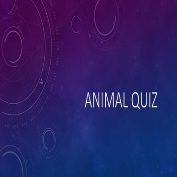 Wild Wonders: An Engaging and Fun Animal Quiz | PPTX