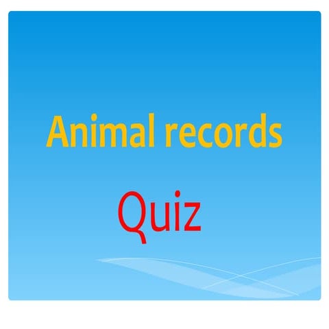 Animal records | PPT