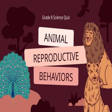 Animal Reproductive Behaviors Quiz Presentation in Maroon Brown Flat ...