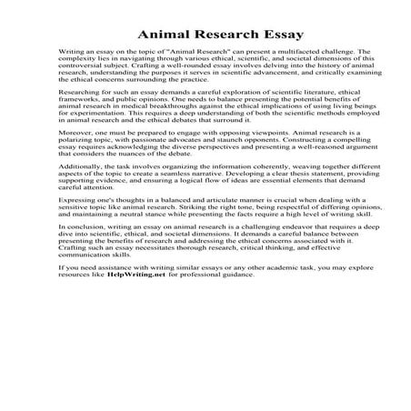 Animal Research Essay. Animal research papers kids Research paper ...