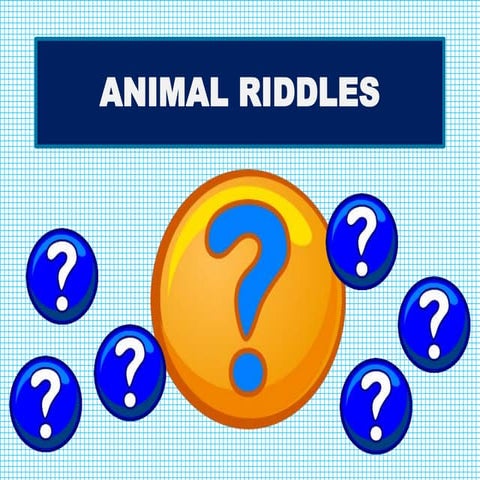 INTRO ANIMAL RIDDLES - GREAT ICEBREAKER FOR YOUR CLASS | PPT