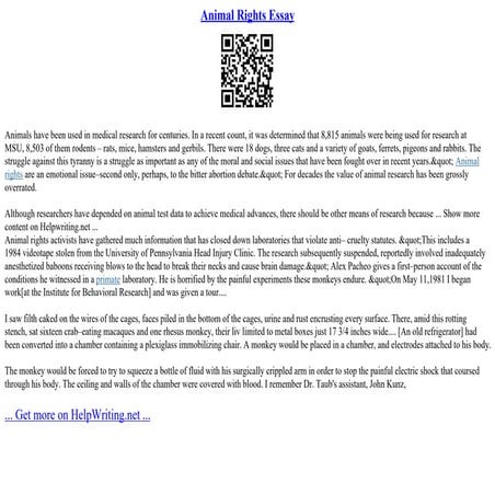 Animal Rights Essay | PPT