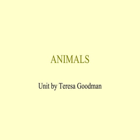 Animals | PPT | Geography | Science