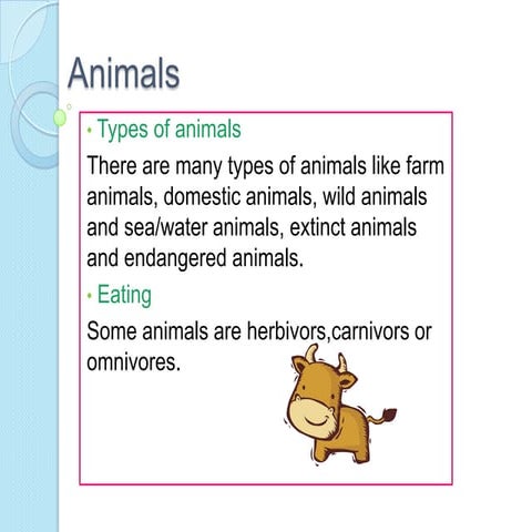 Animals (Brief Description) | PPT
