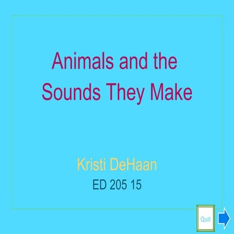 Animals And Their Sounds | PPT