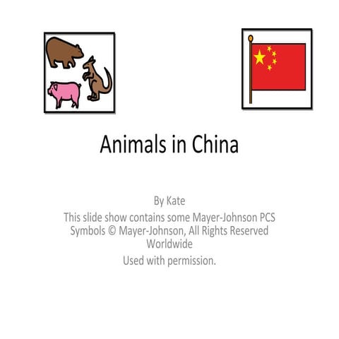 Animals In China | PPT