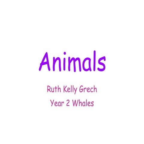 Animals ruth kelly grech | PPT