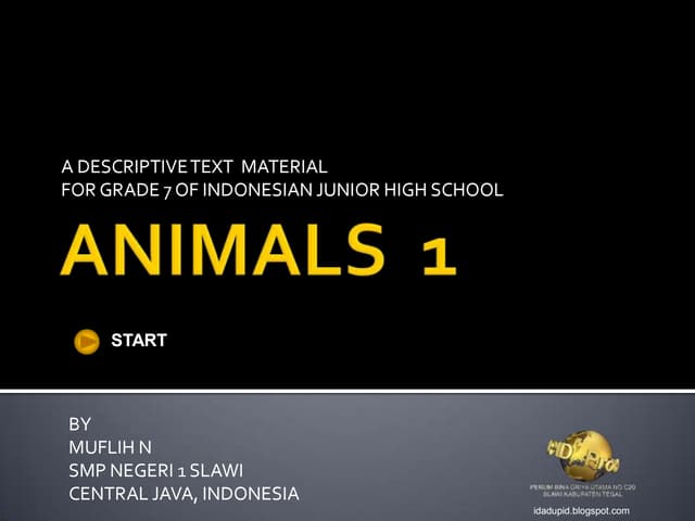 Descriptive text ppt | PPTX