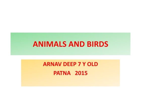 Vocabulary about animals | PPT