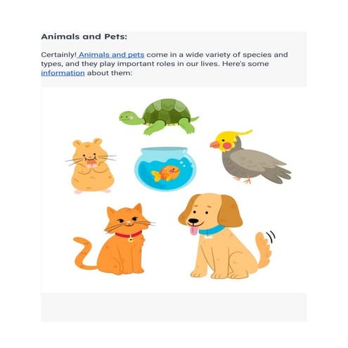 Animals and Pets | PDF
