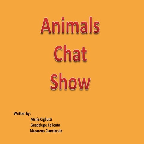 Animals chat show | PPTX | Dogs | Pets