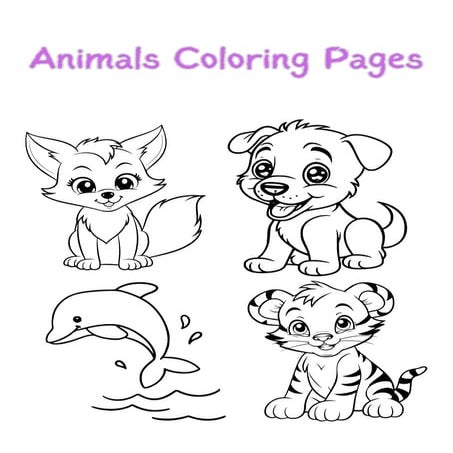 Animals Coloring Pages for adult and kids | PDF