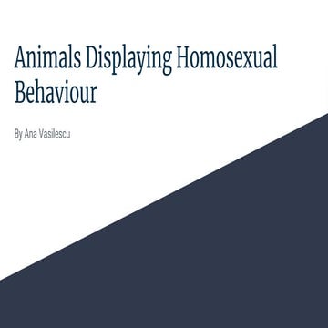 Animals Displaying Homosexual Behaviour | PPTX