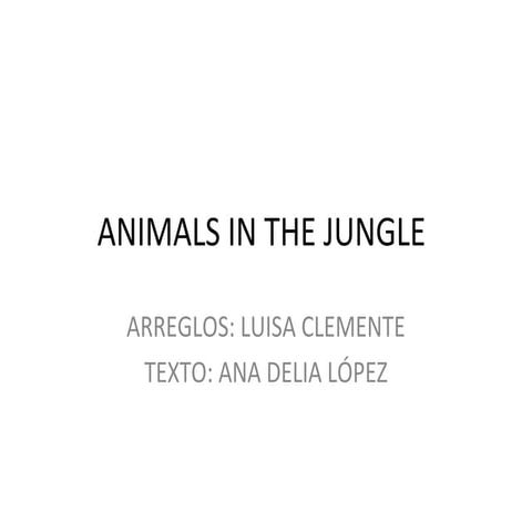 Animals in the jungle | PPT