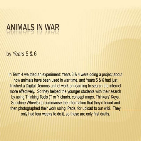 Animals in war | PPTX