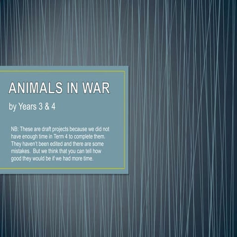 Animals in war2 | PPTX