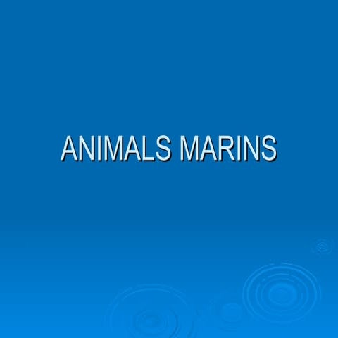 Animals marins | PPT
