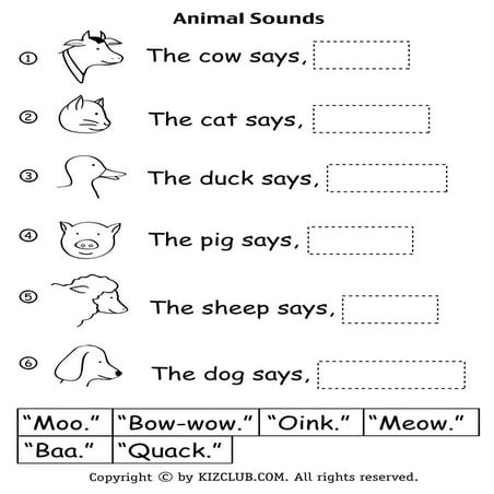 Animal sounds | PDF