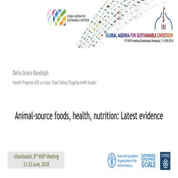 Animal-source foods, health, nutrition: Latest evidence | PPTX