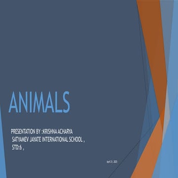 ANIMALS PRESENTATION and the presentation about animals | PPTX