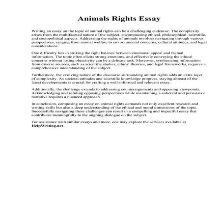 Essay On Domestic Animals. Pima Community College | PDF