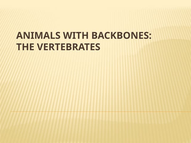 Vertebrates and invertebrates animals | PPTX