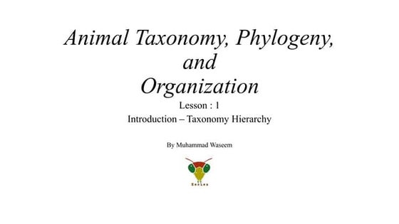 Systematic zoology | PPT