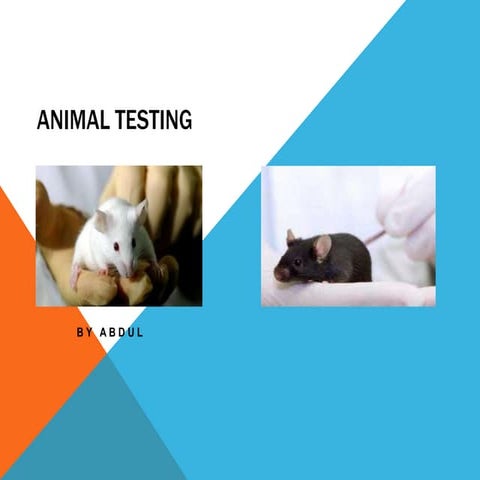 Animal testing | PPTX