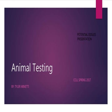 Animal Testing | PPTX