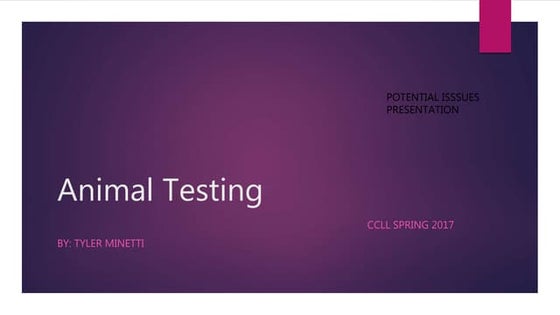 Animal testing for and against | ODP
