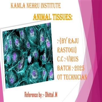 Our body is made up of four kinds of tissues. Each of these tissues ...