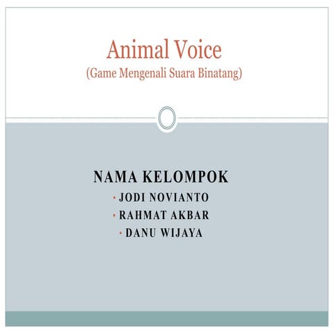 Animal voice | PPTX