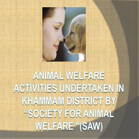 Animal welfare activities undertaken in khammam district by | PPTX